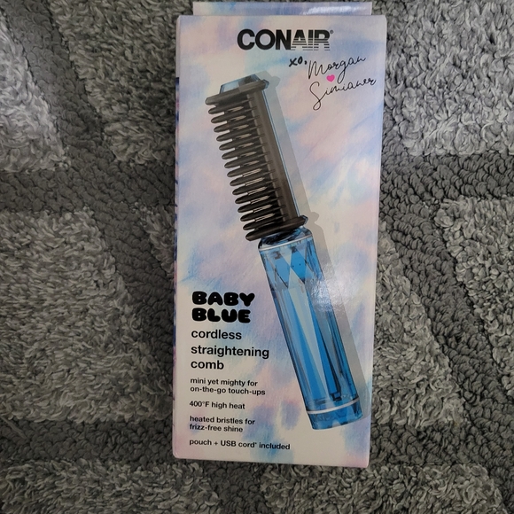 Conair | Hair | Nib Conair Baby Blue Mini Cordless Straightening Comb 8 ...